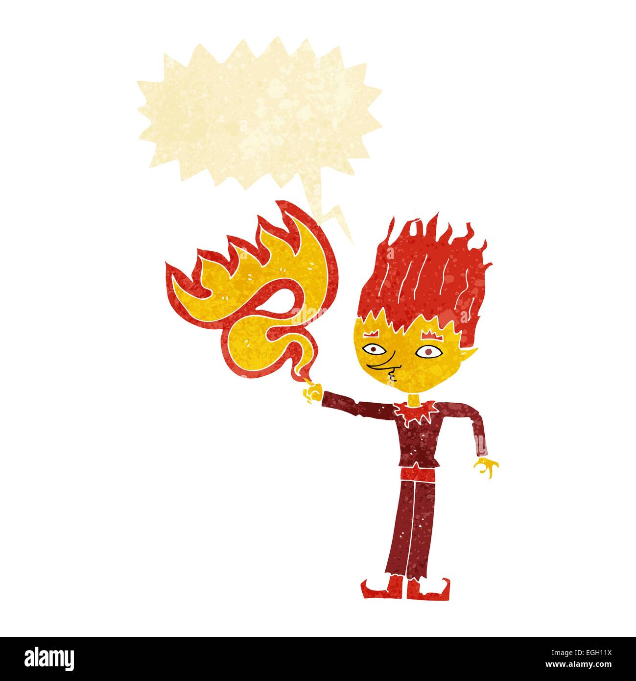 fire spirit cartoon with speech bubble Stock Vector Image & Art - Alamy