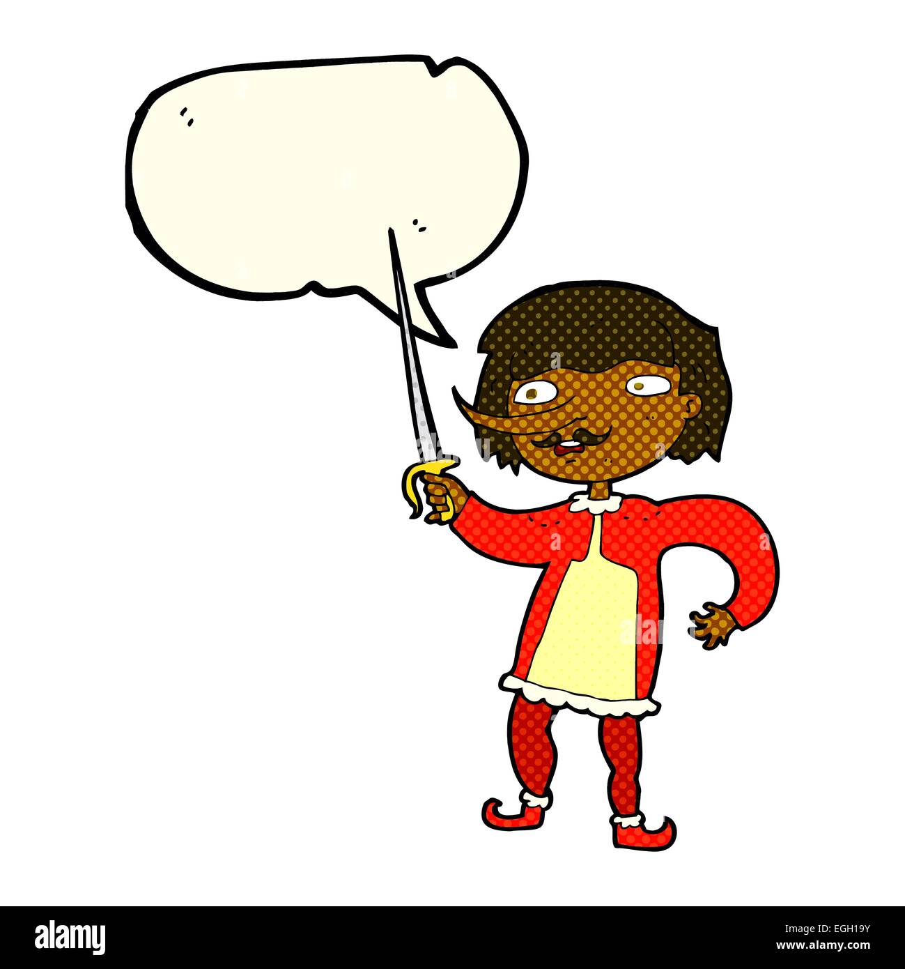 Cartoon man sword bubble hi-res stock photography and images - Alamy