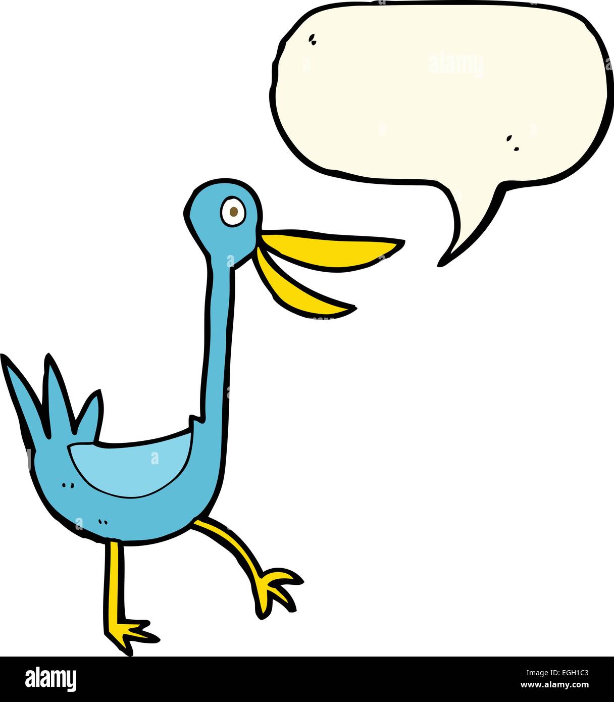 funny cartoon duck with speech bubble Stock Vector Image & Art - Alamy
