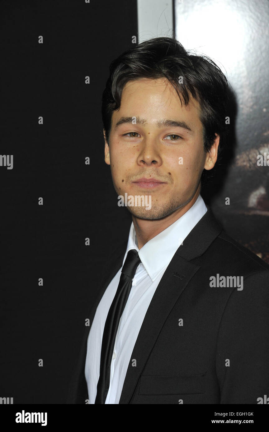 LOS ANGELES, CA - OCTOBER 7, 2013: Philip Nozuka at the world premiere ...