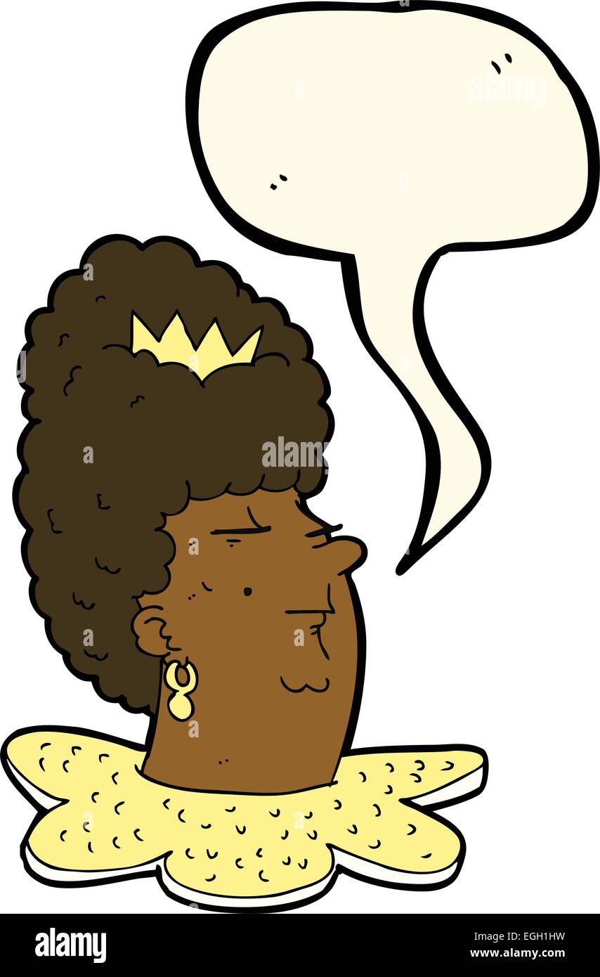 cartoon queen head with speech bubble Stock Vector Image & Art - Alamy