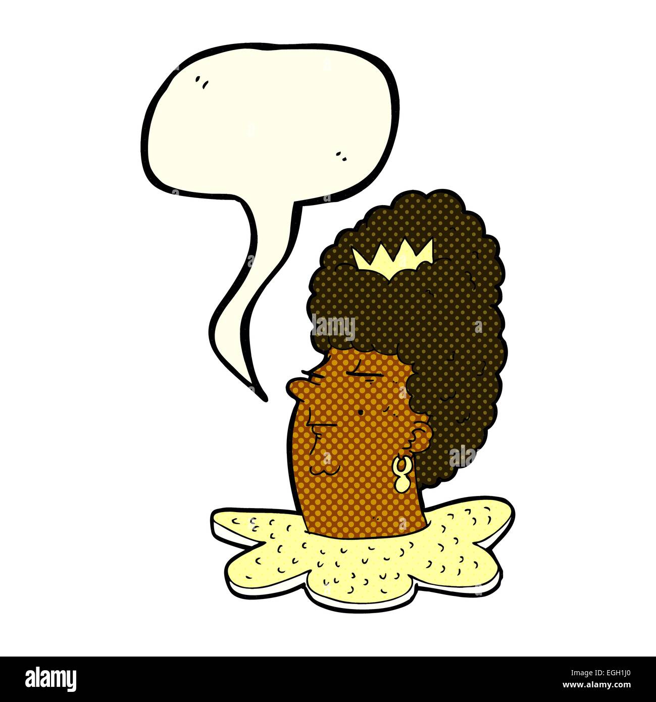 cartoon queen head with speech bubble Stock Vector Image & Art - Alamy