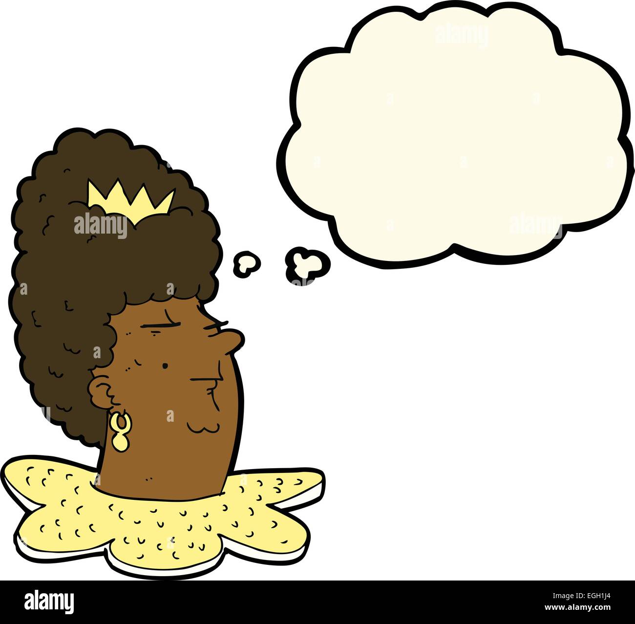cartoon queen head with thought bubble Stock Vector Image & Art - Alamy