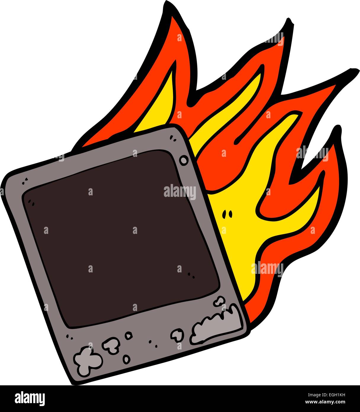 cartoon old instant photograph burning Stock Vector Image & Art - Alamy