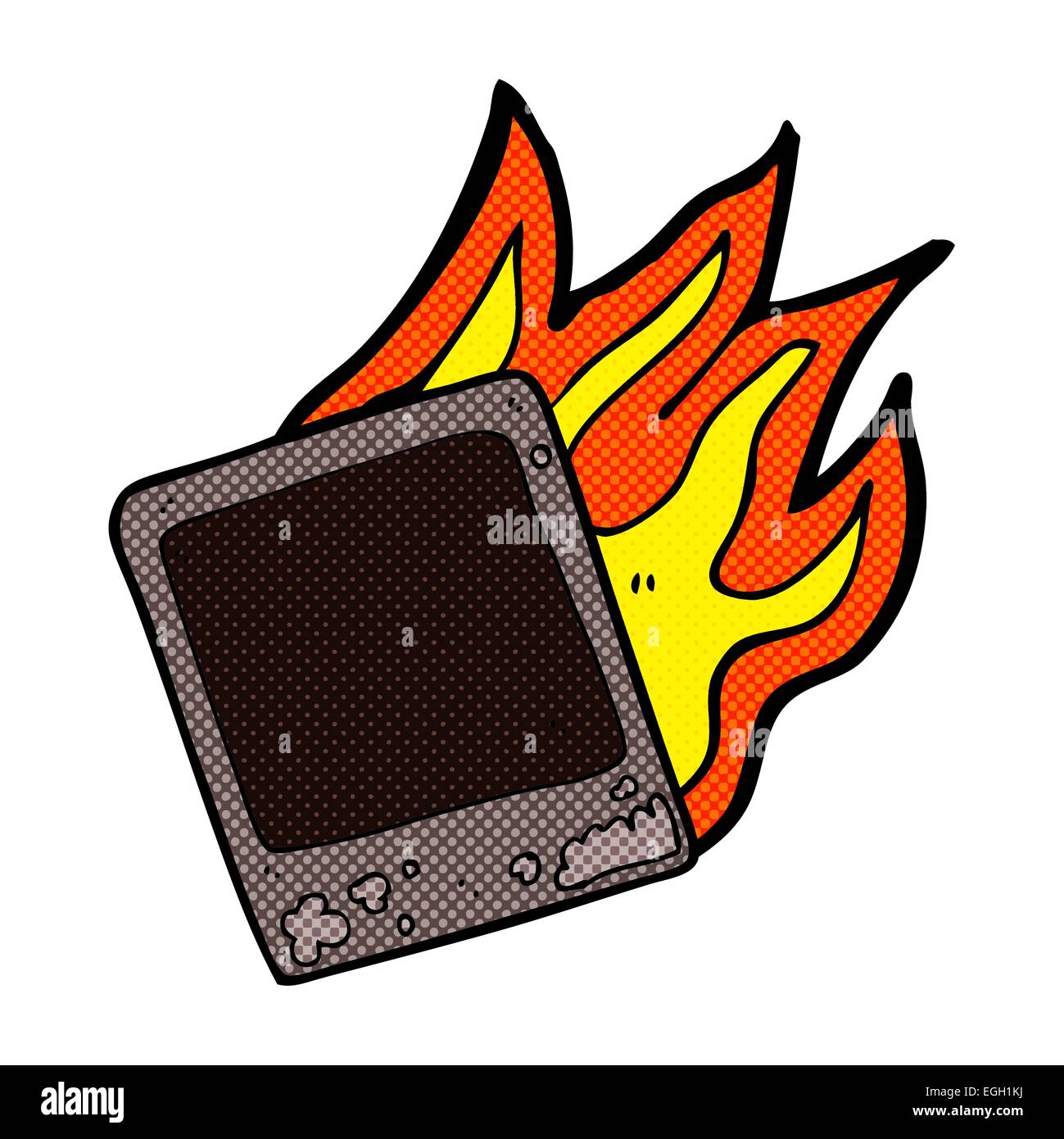 cartoon old instant photograph burning Stock Vector Image & Art - Alamy