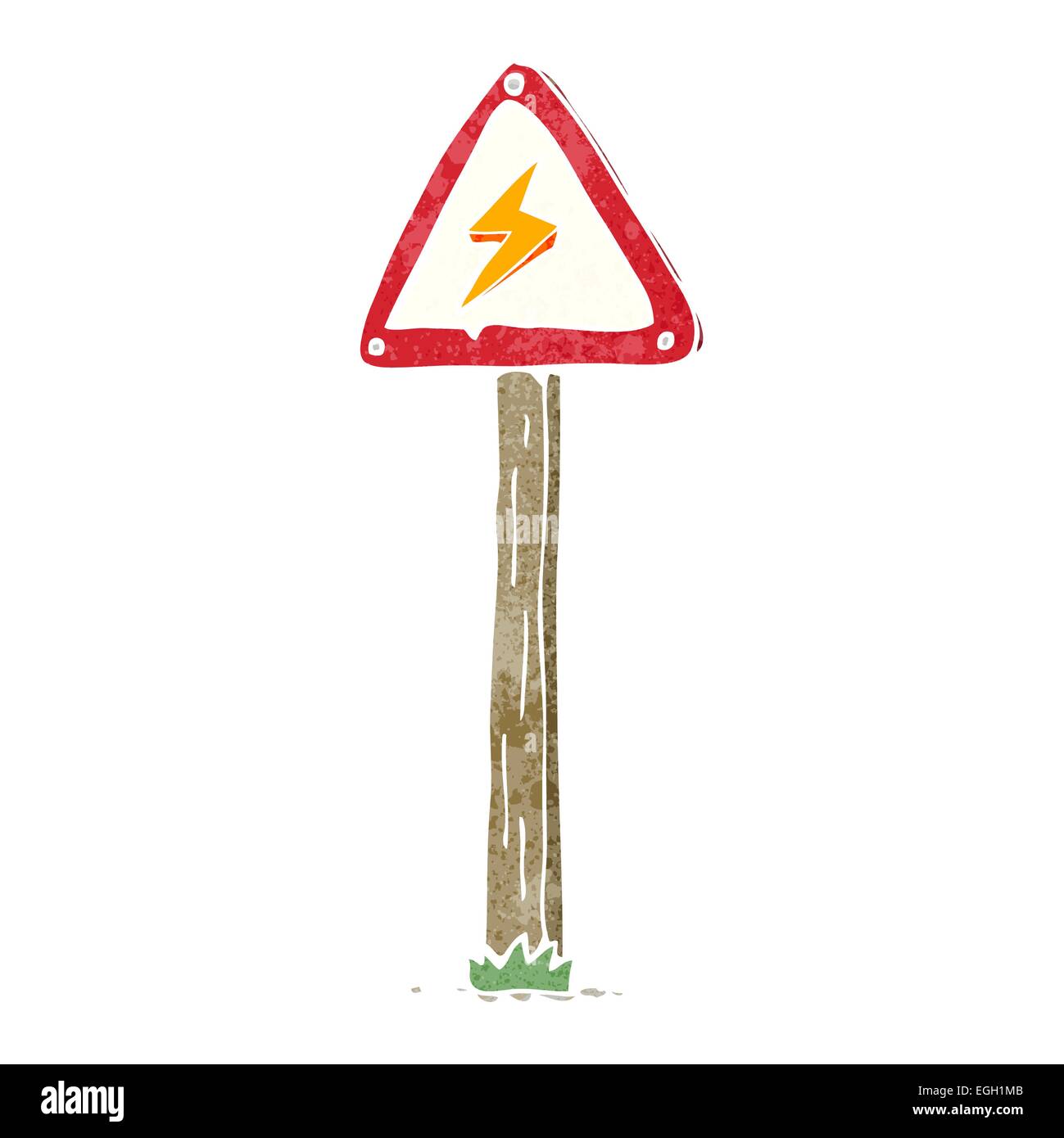 cartoon electrical warning sign Stock Vector Image & Art - Alamy