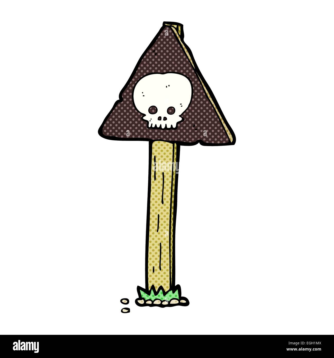 cartoon spooky skull signpost Stock Vector Image & Art - Alamy