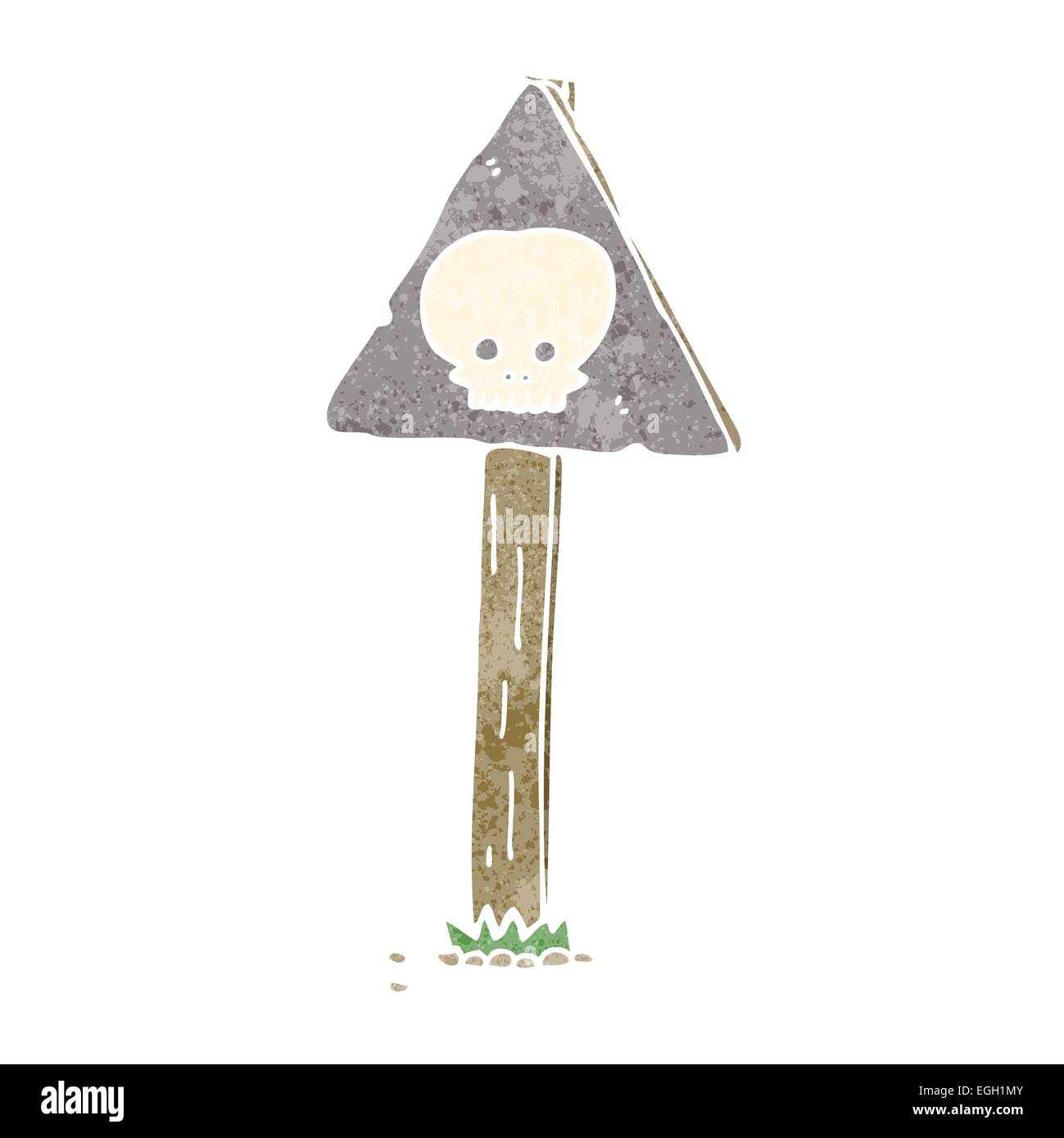 cartoon spooky skull signpost Stock Vector Image & Art - Alamy
