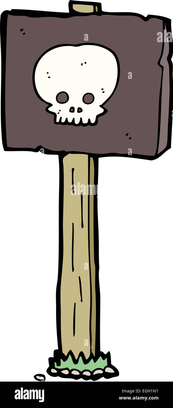 cartoon spooky skull signpost Stock Vector Image & Art - Alamy