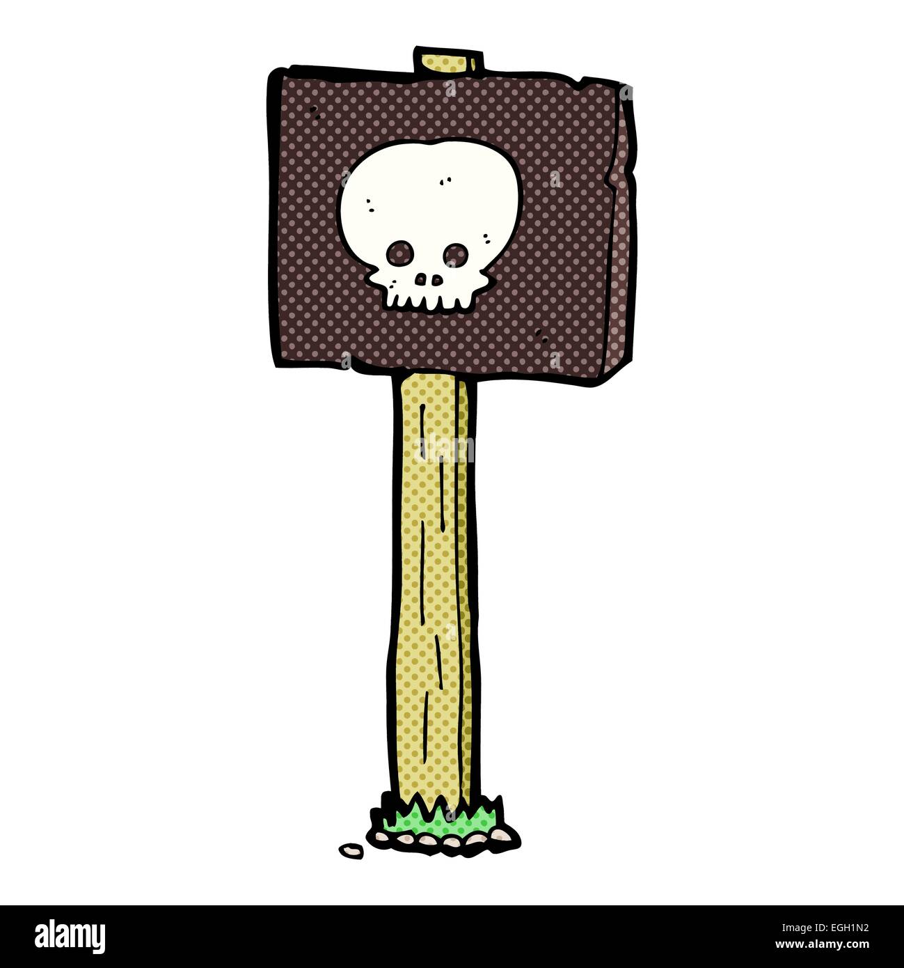 cartoon spooky skull signpost Stock Vector Image & Art - Alamy