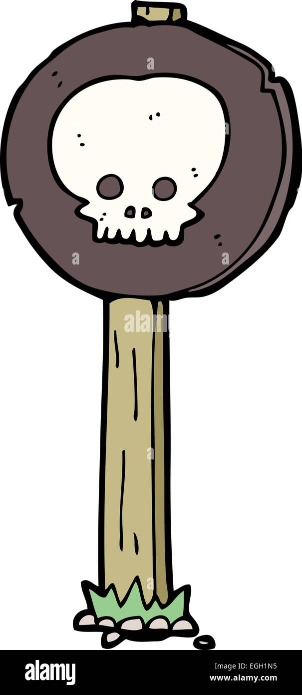 cartoon spooky skull signpost Stock Vector Image & Art - Alamy