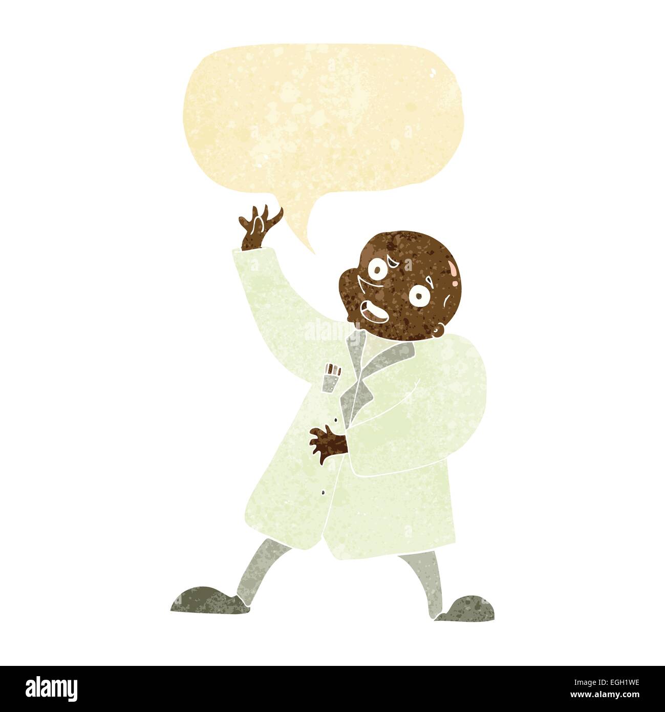 cartoon mad scientist with speech bubble Stock Vector Image & Art - Alamy