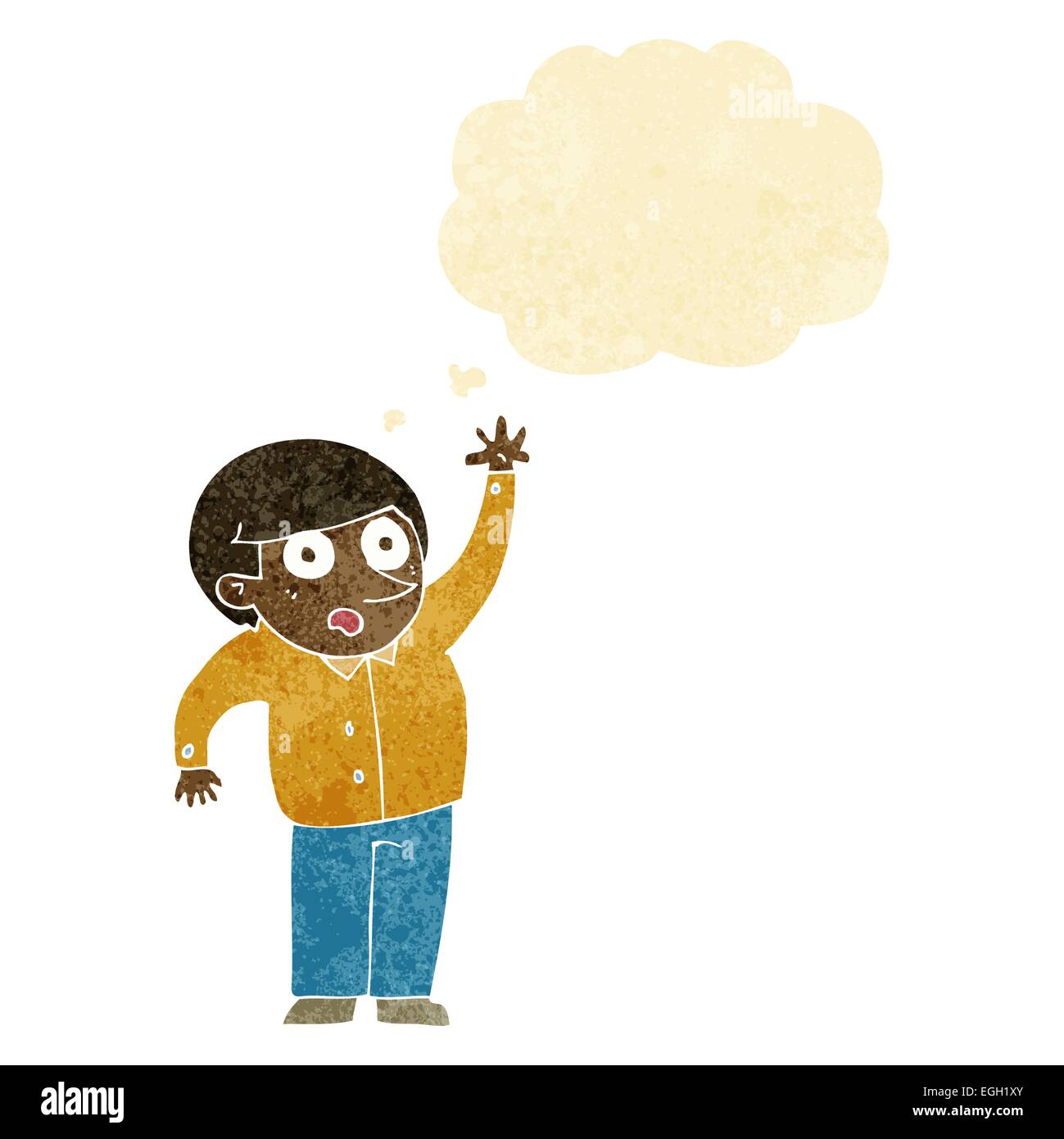 cartoon man asking question with thought bubble Stock Vector Image ...