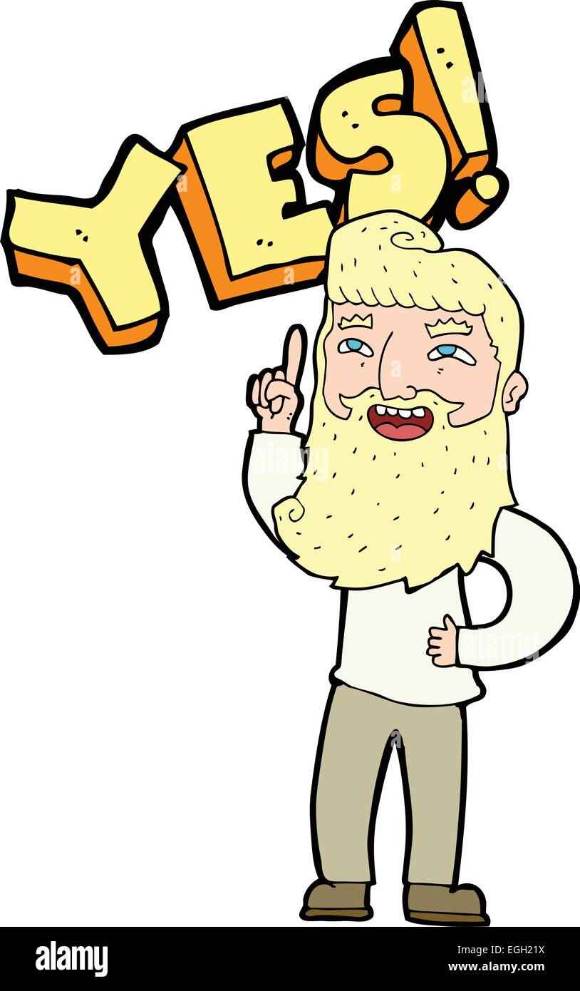 Cartoon man shouting yes hi-res stock photography and images - Alamy