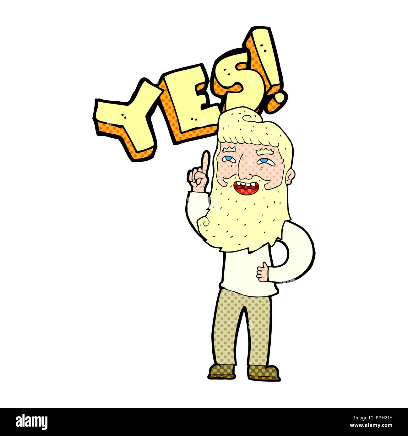 Cartoon man shouting yes Stock Vector Images - Alamy