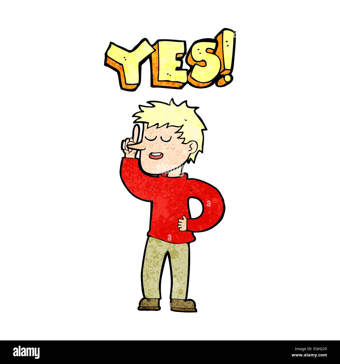 Cartoon man saying yes hi-res stock photography and images - Alamy