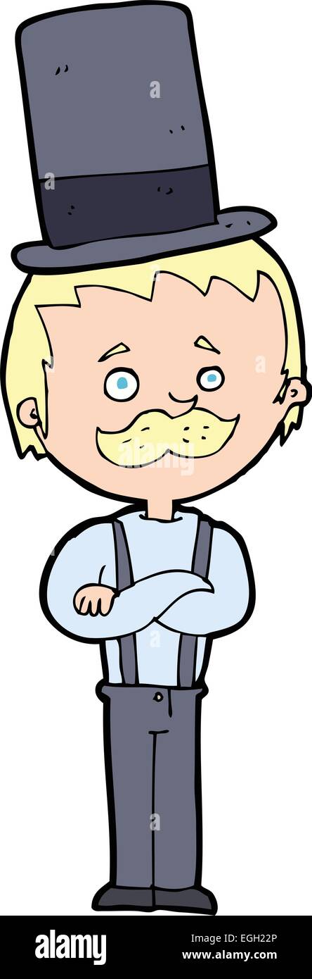 cartoon man in top hat Stock Vector Image & Art - Alamy