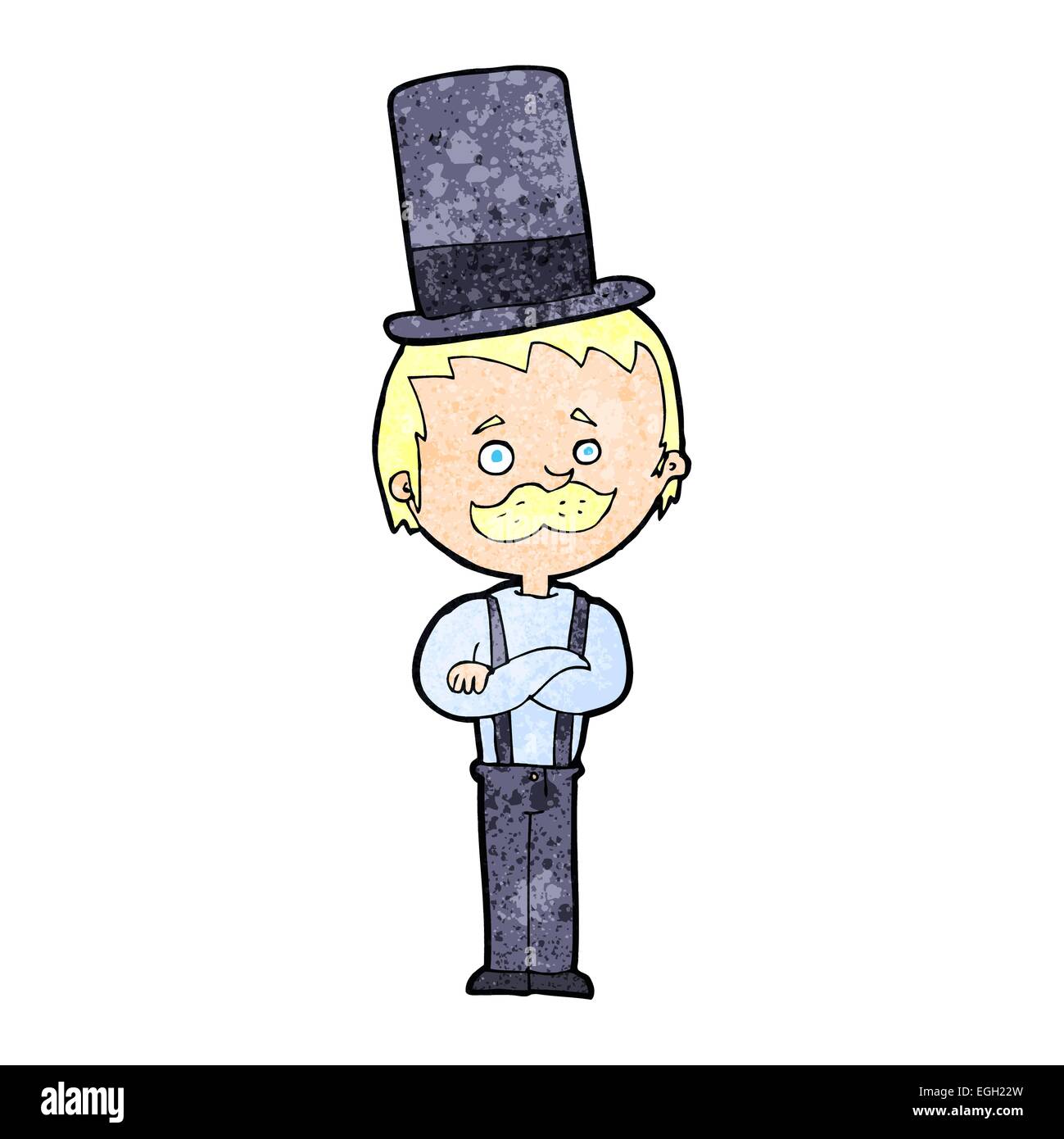 cartoon man in top hat Stock Vector Image & Art - Alamy