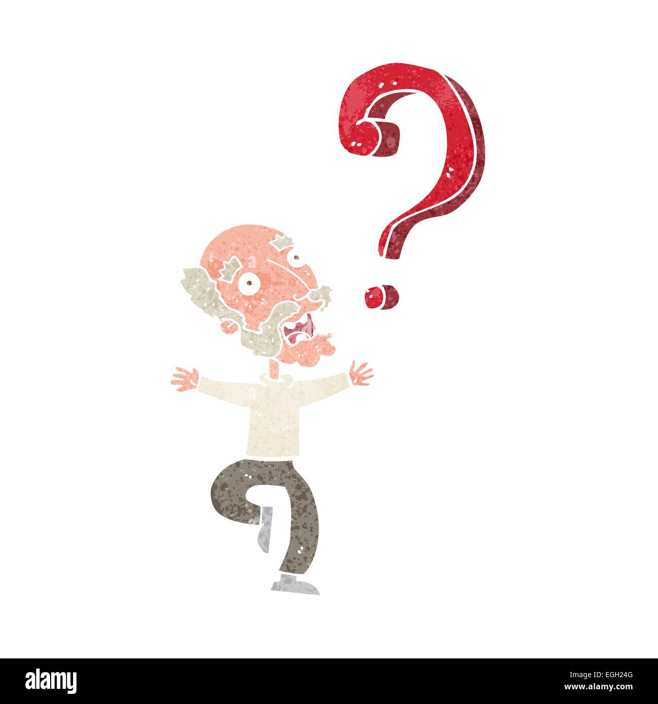 cartoon old man with question Stock Vector Image & Art - Alamy
