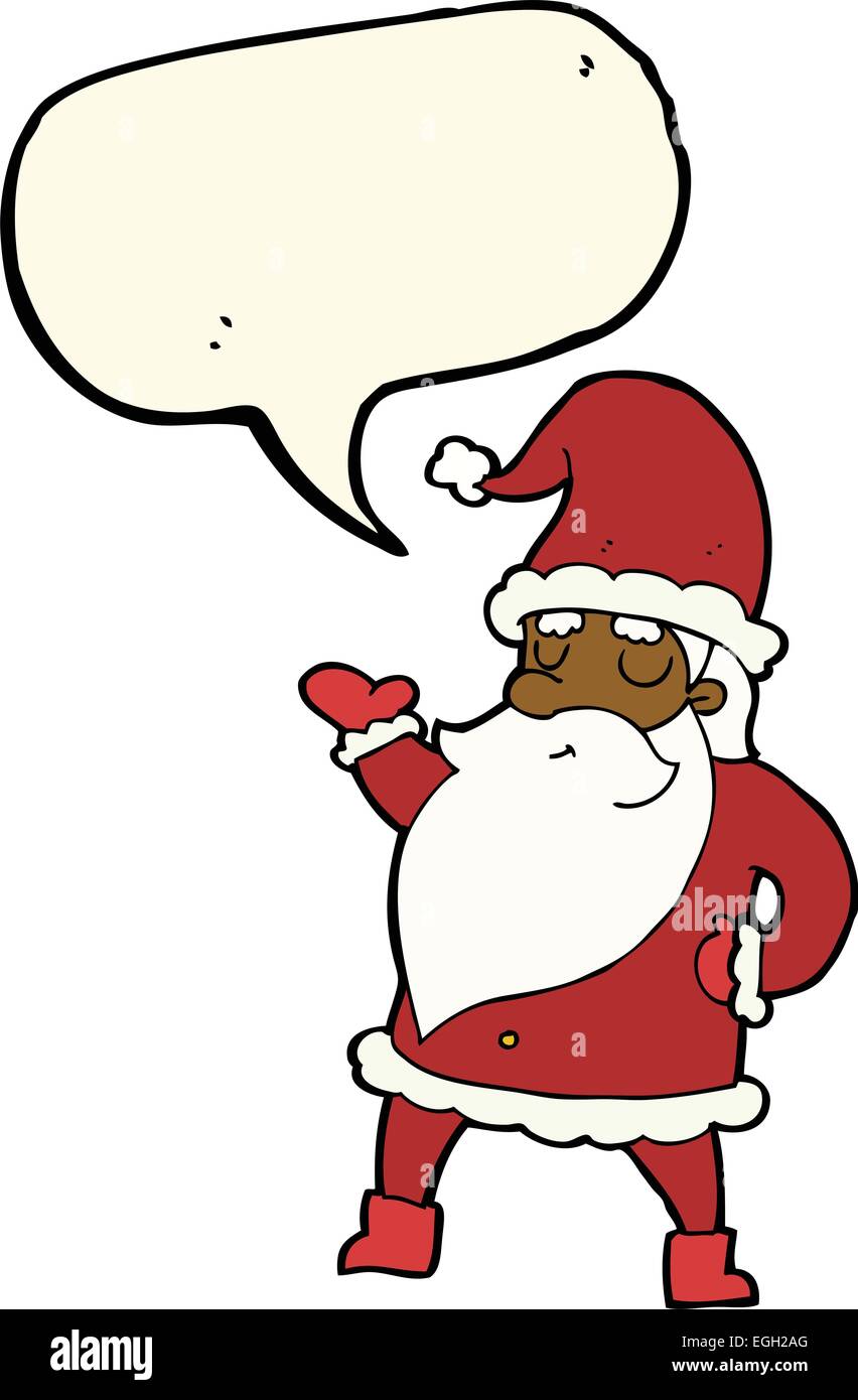 cartoon santa claus with speech bubble Stock Vector Image & Art - Alamy