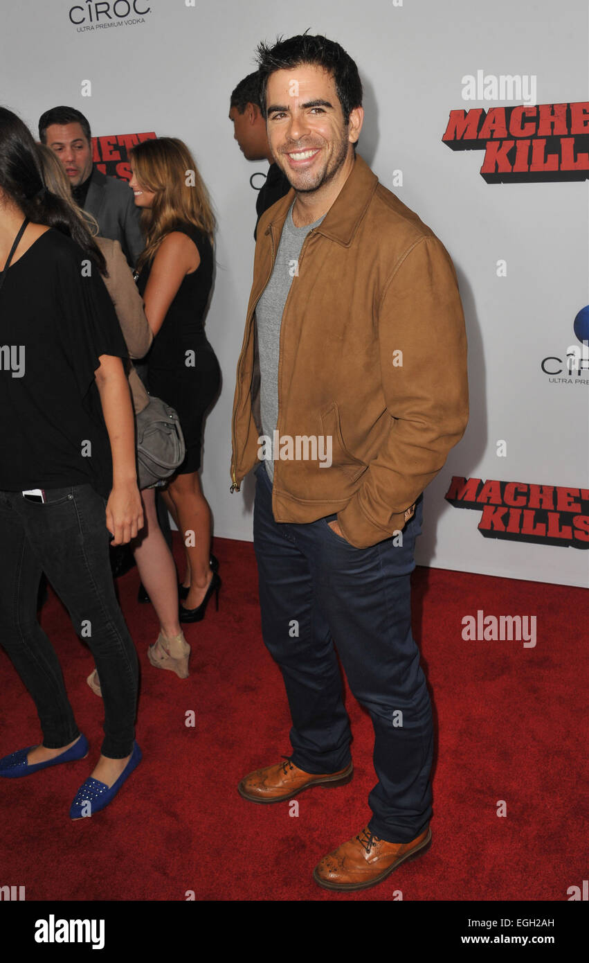 LOS ANGELES, CA - OCTOBER 2, 2013: Eli Roth at the Los Angeles premiere ...