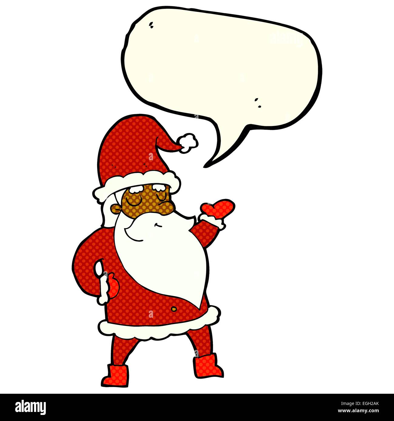 cartoon santa claus with speech bubble Stock Vector Image & Art - Alamy