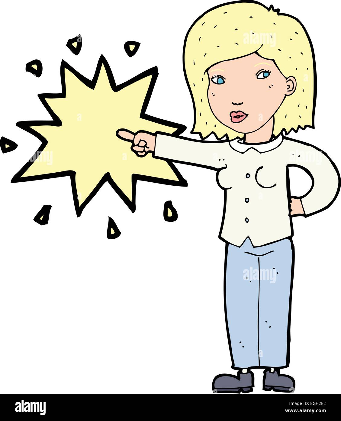 cartoon woman accusing Stock Vector Image & Art - Alamy