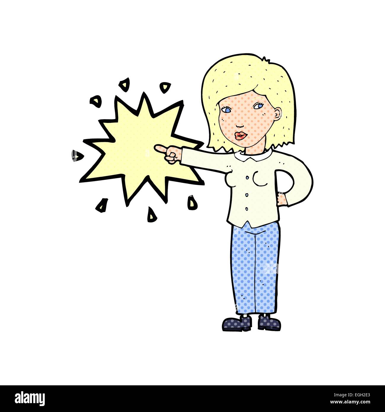 cartoon woman accusing Stock Vector Image & Art - Alamy