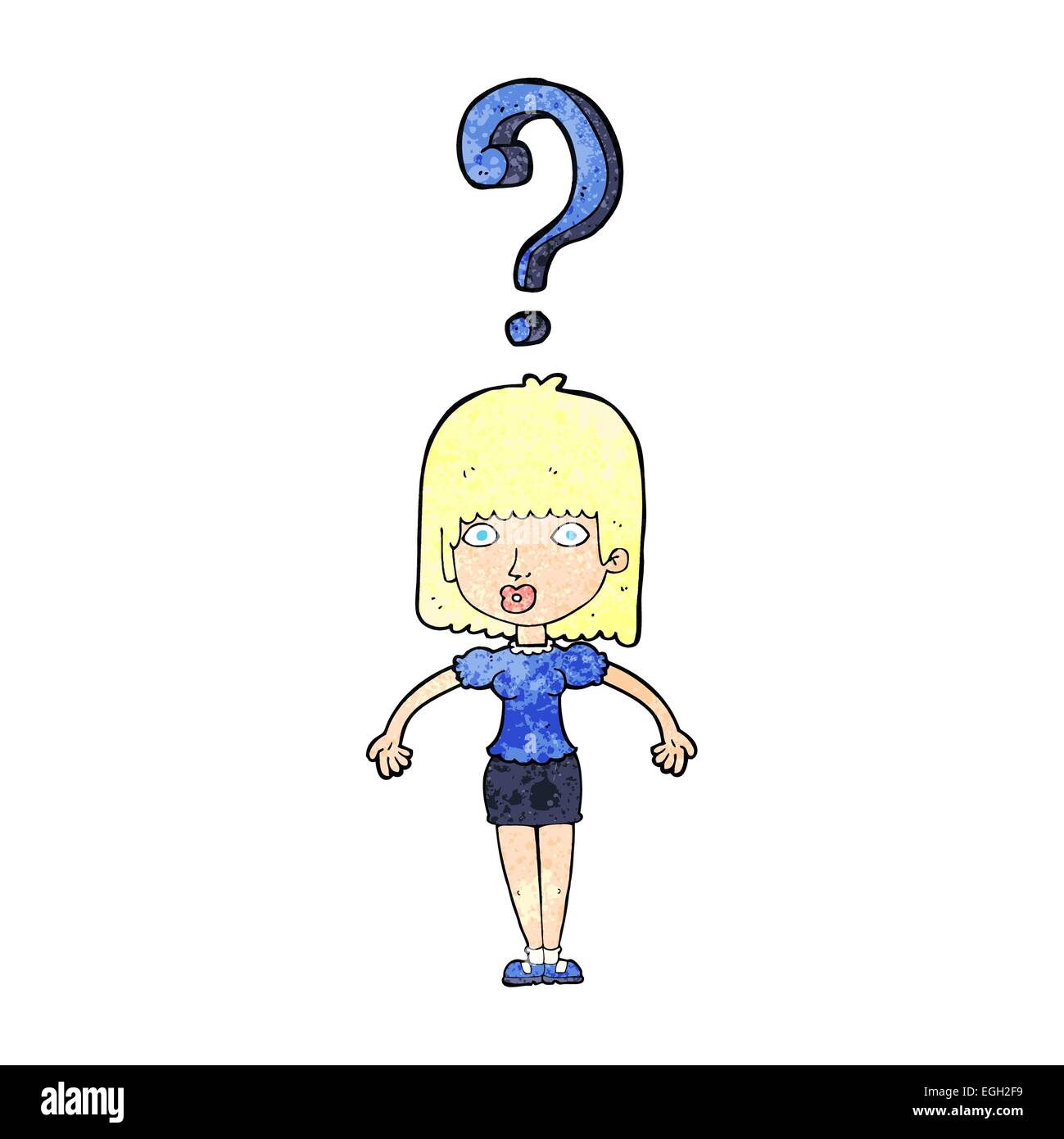 cartoon confused woman Stock Vector Image & Art - Alamy