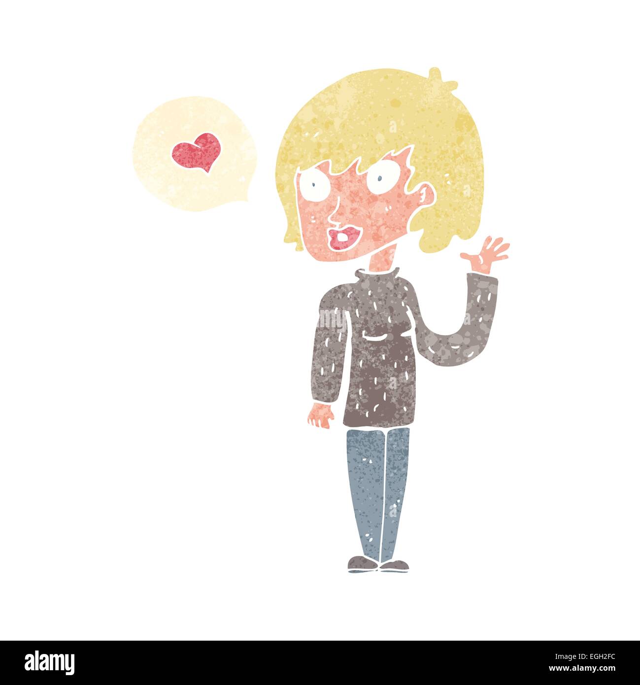 cartoon woman in love Stock Vector Image & Art - Alamy
