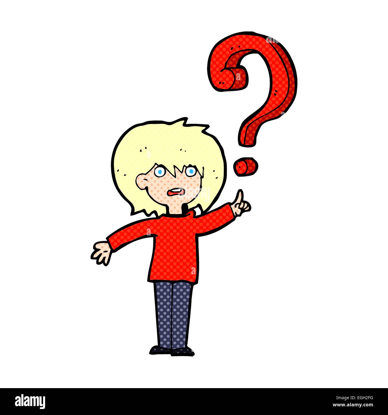 cartoon confused woman Stock Vector Image & Art - Alamy