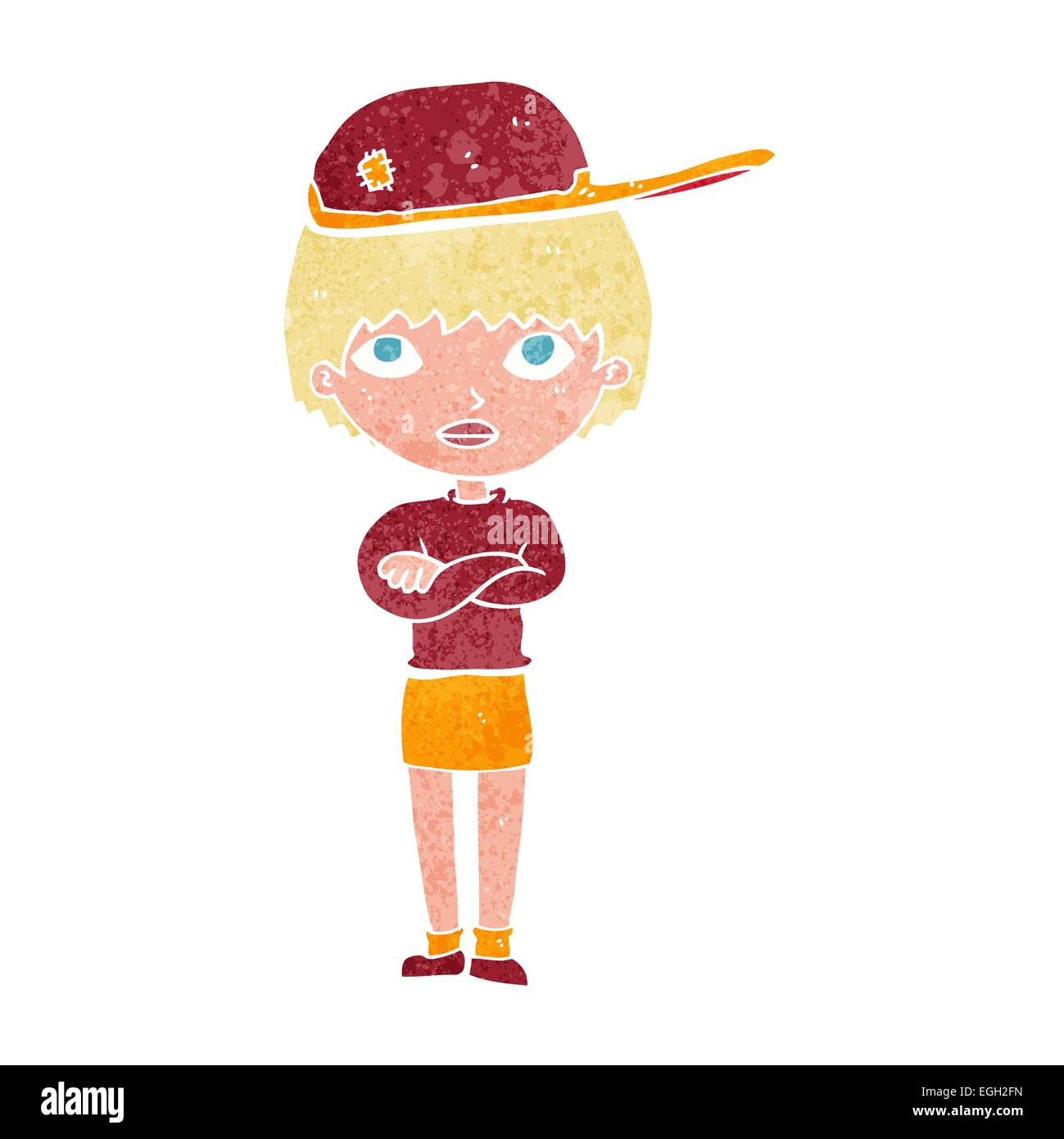 cartoon woman wearing cap Stock Vector Image & Art - Alamy