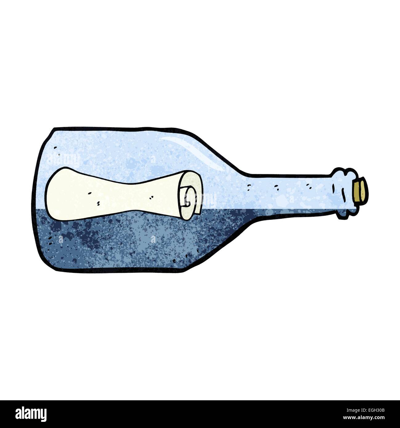 cartoon message in a bottle Stock Vector Image & Art - Alamy