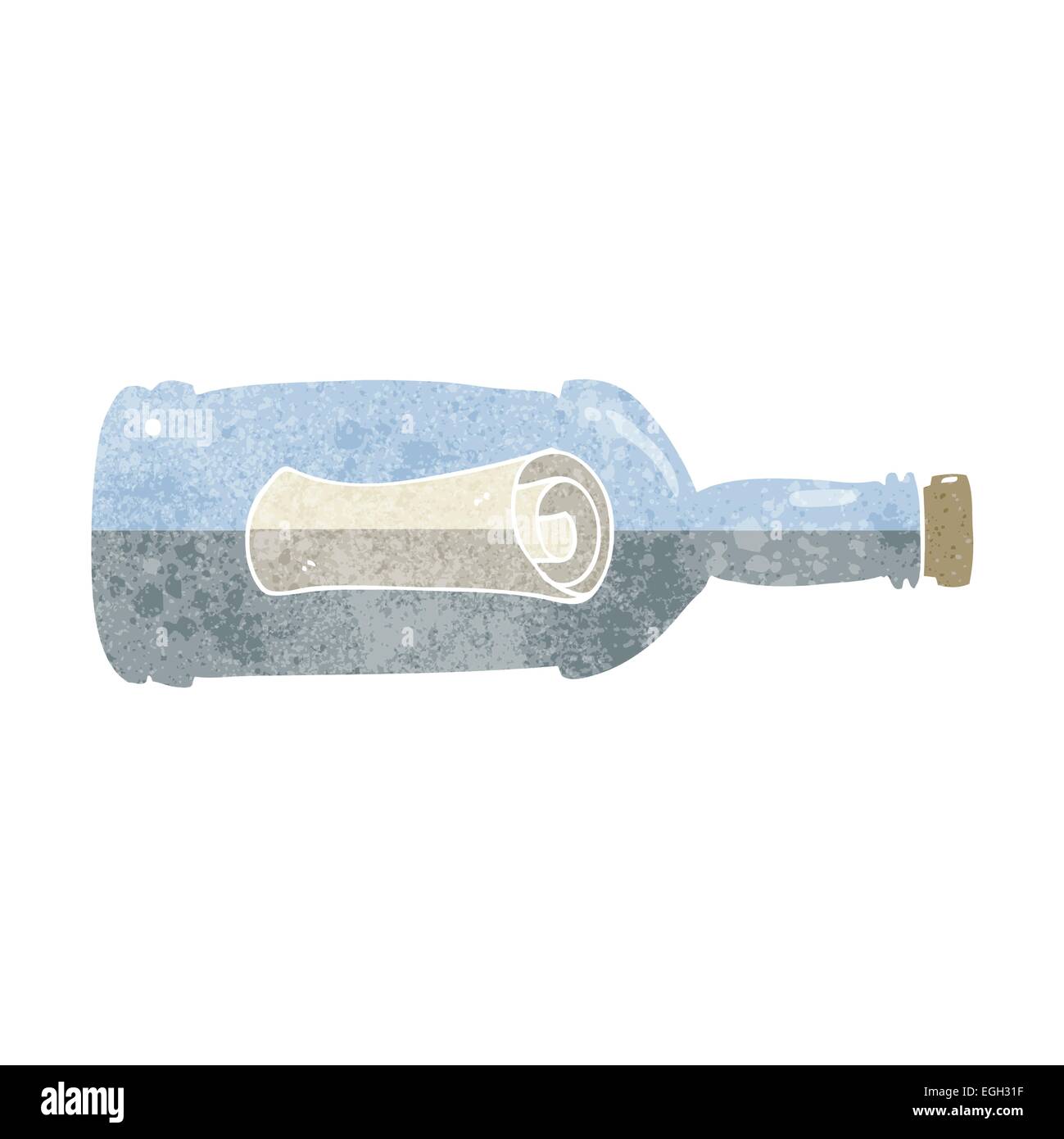 cartoon message in a bottle Stock Vector Image & Art - Alamy