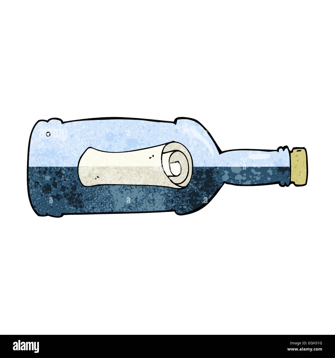 cartoon message in a bottle Stock Vector Image & Art - Alamy