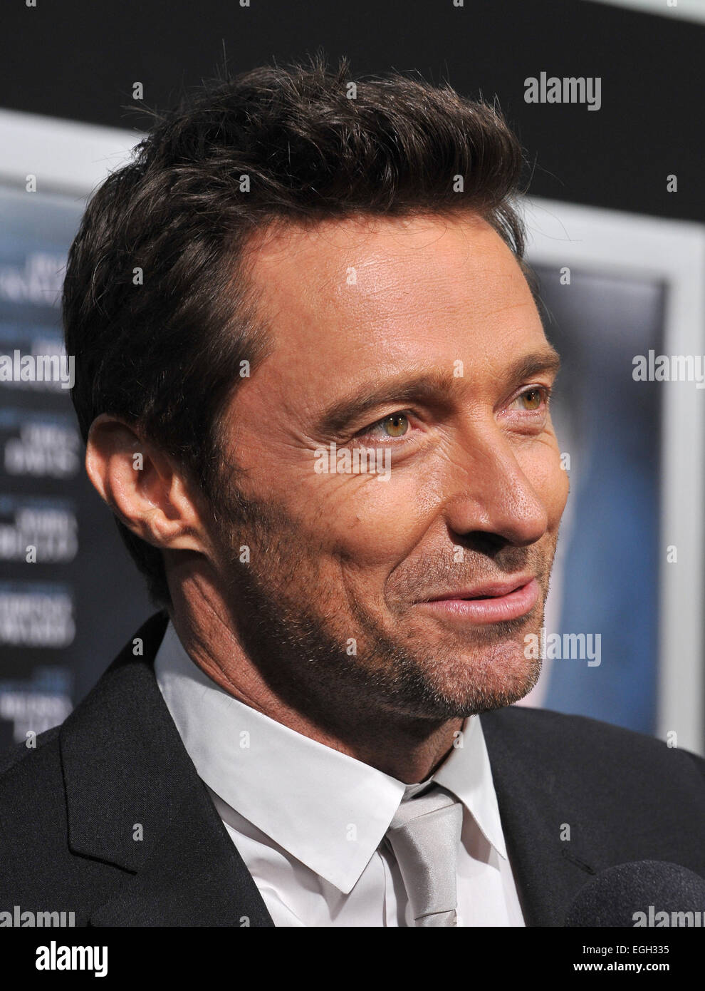 LOS ANGELES, CA - SEPTEMBER 12, 2013: Hugh Jackman at the premiere of ...