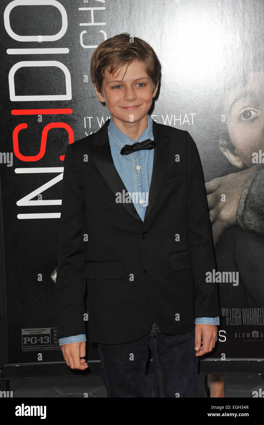 LOS ANGELES, CA - SEPTEMBER 10, 2013: Ty Simpkins at the world premiere ...