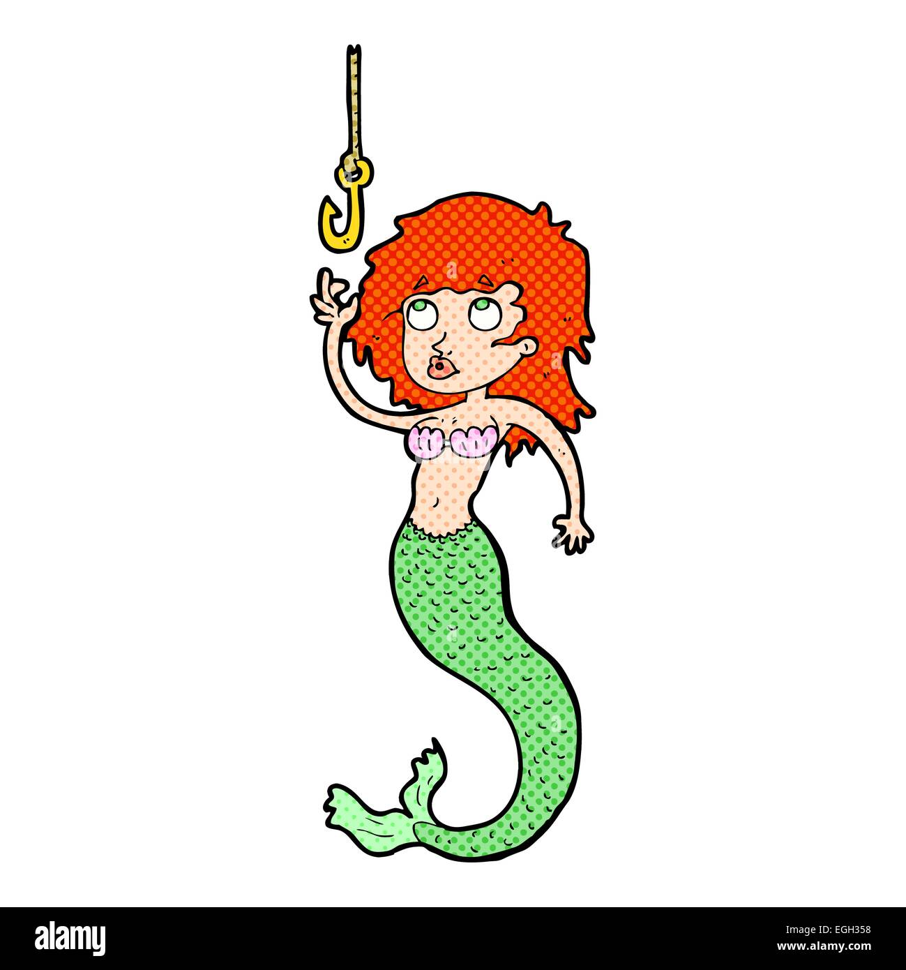 Cartoon mermaid hook hi-res stock photography and images - Alamy