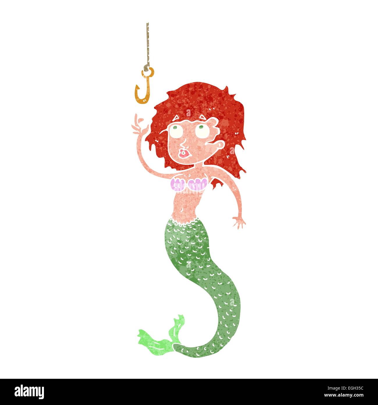 Cartoon mermaid hook hi-res stock photography and images - Alamy