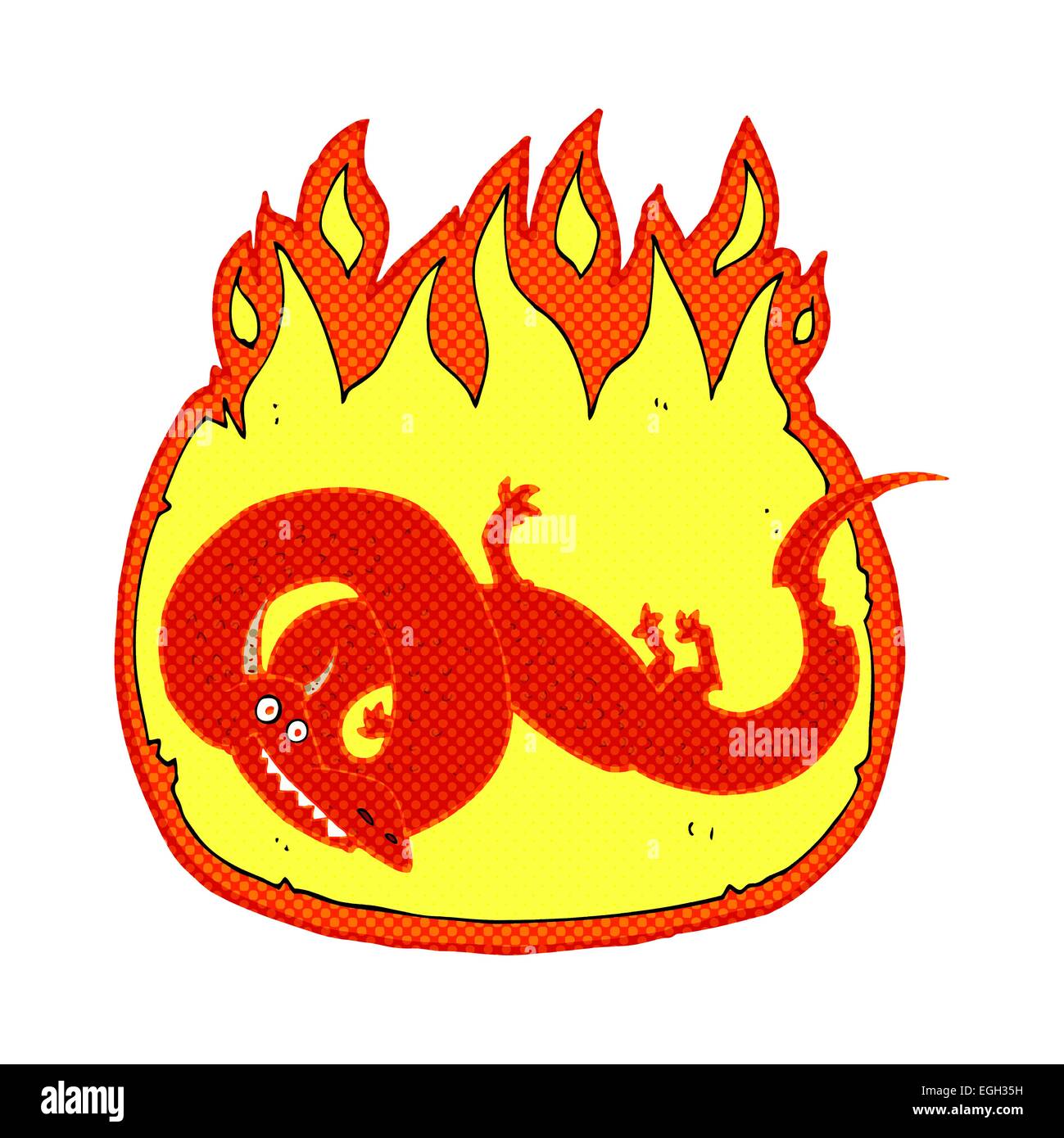 Flaming dragon Stock Vector Images - Alamy