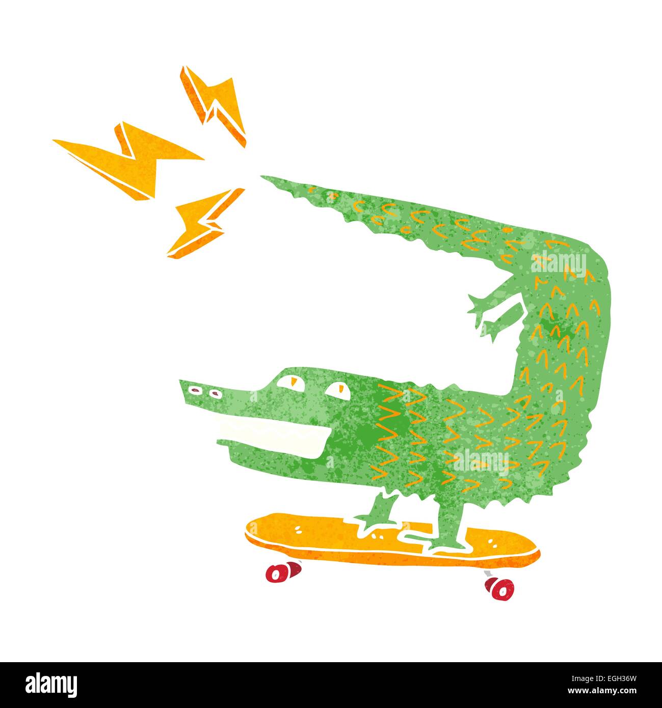amazing skateboarding alligator Stock Vector Image & Art - Alamy
