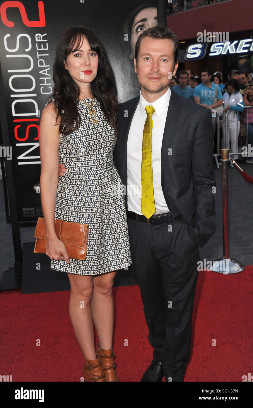 LOS ANGELES, CA - SEPTEMBER 10, 2013: Leigh Whannell & wife Corbett ...