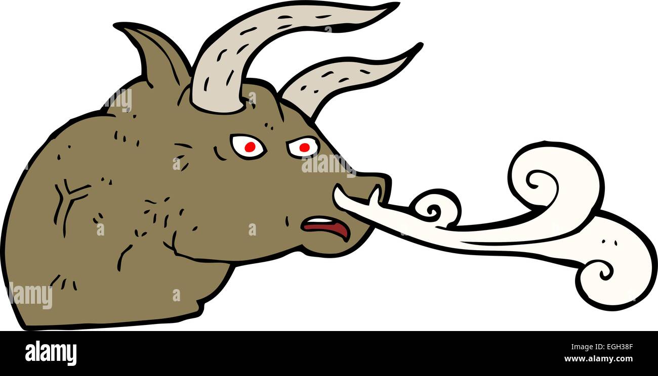 cartoon snorting bull head Stock Vector Image & Art - Alamy