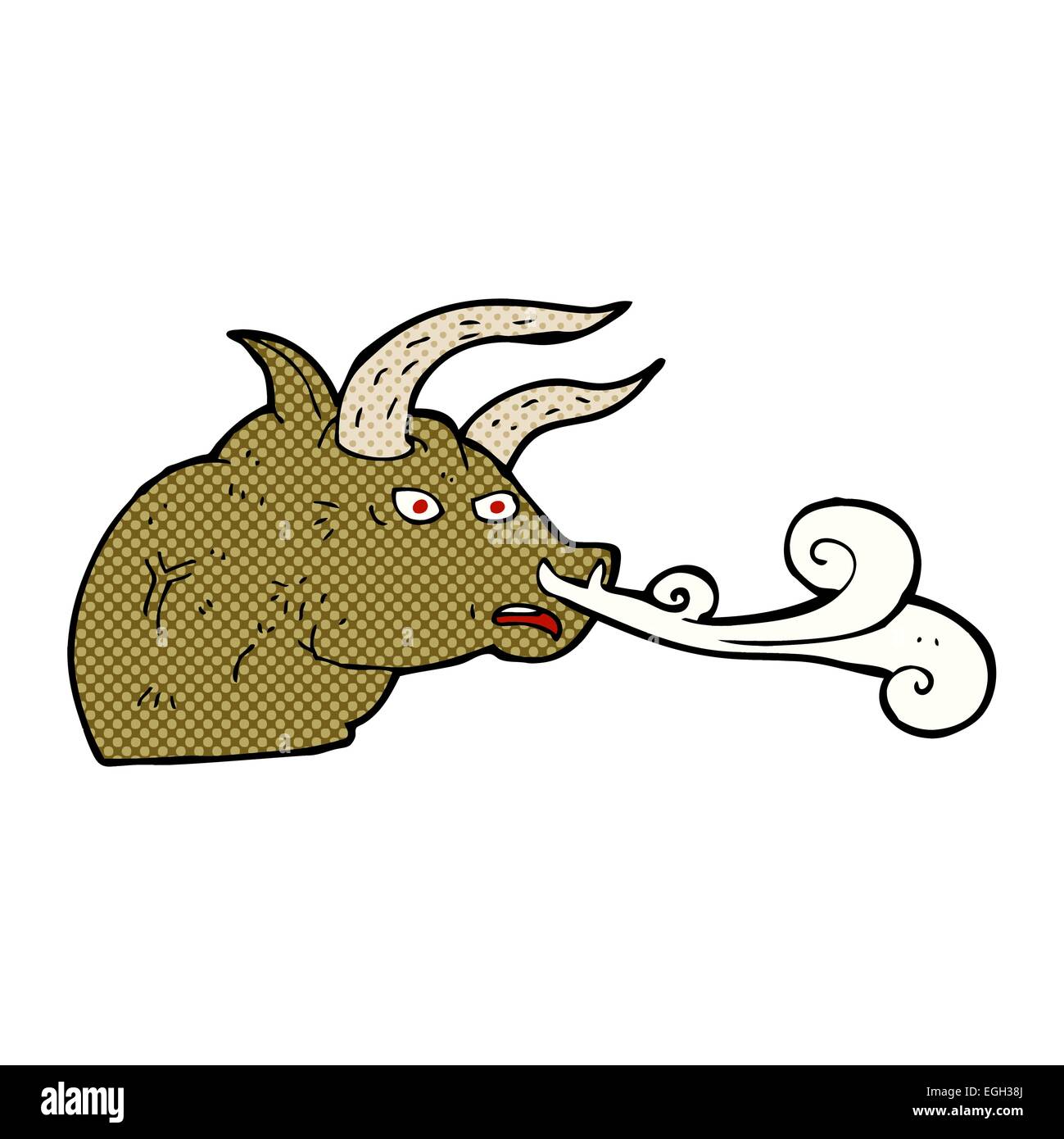 Cartoon snorting bull head hi-res stock photography and images - Alamy