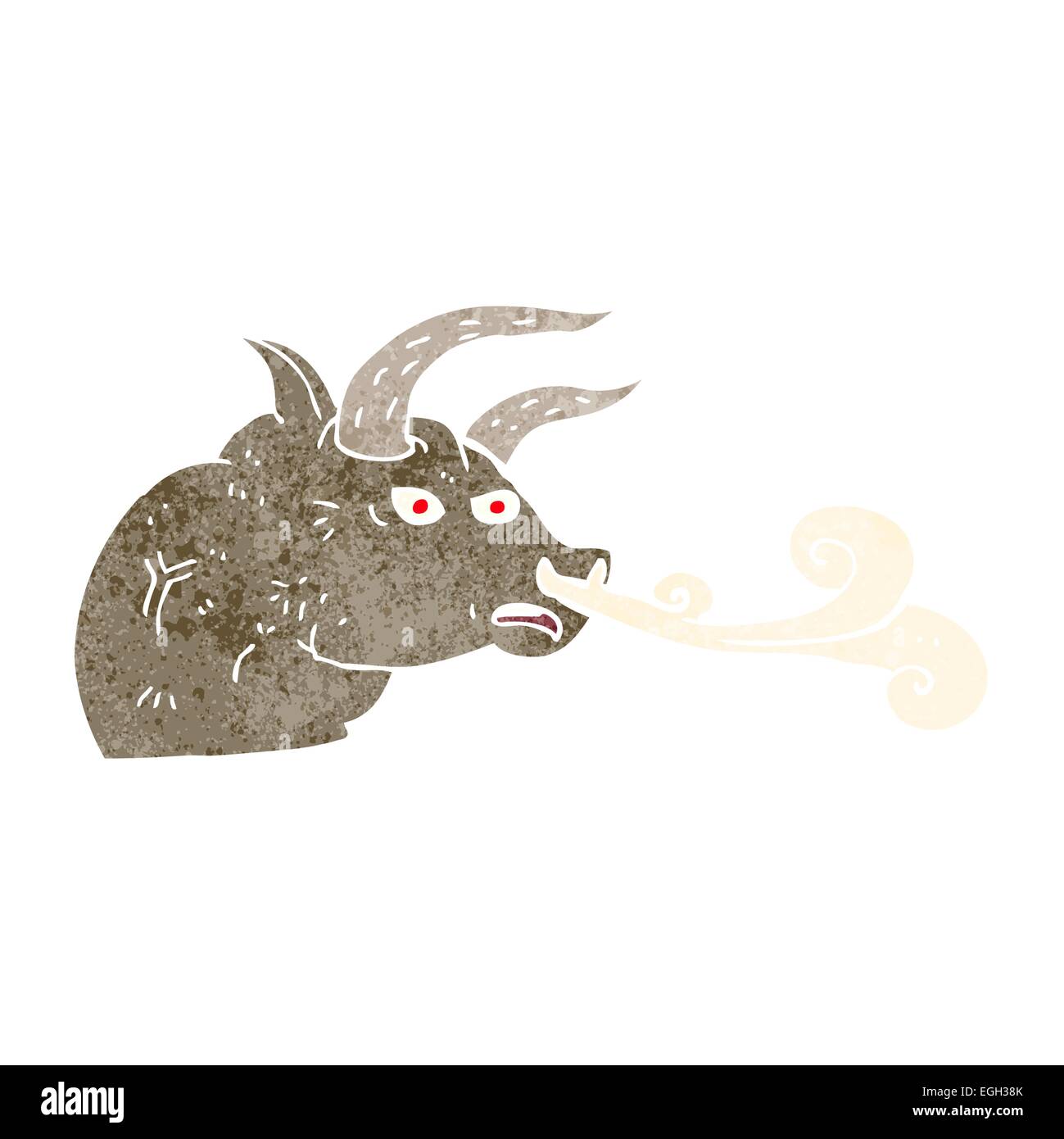 cartoon snorting bull head Stock Vector Image & Art - Alamy