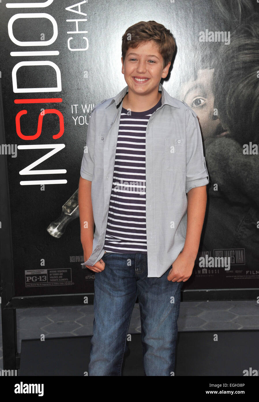 LOS ANGELES, CA - SEPTEMBER 10, 2013: Garrett Ryan at the world ...