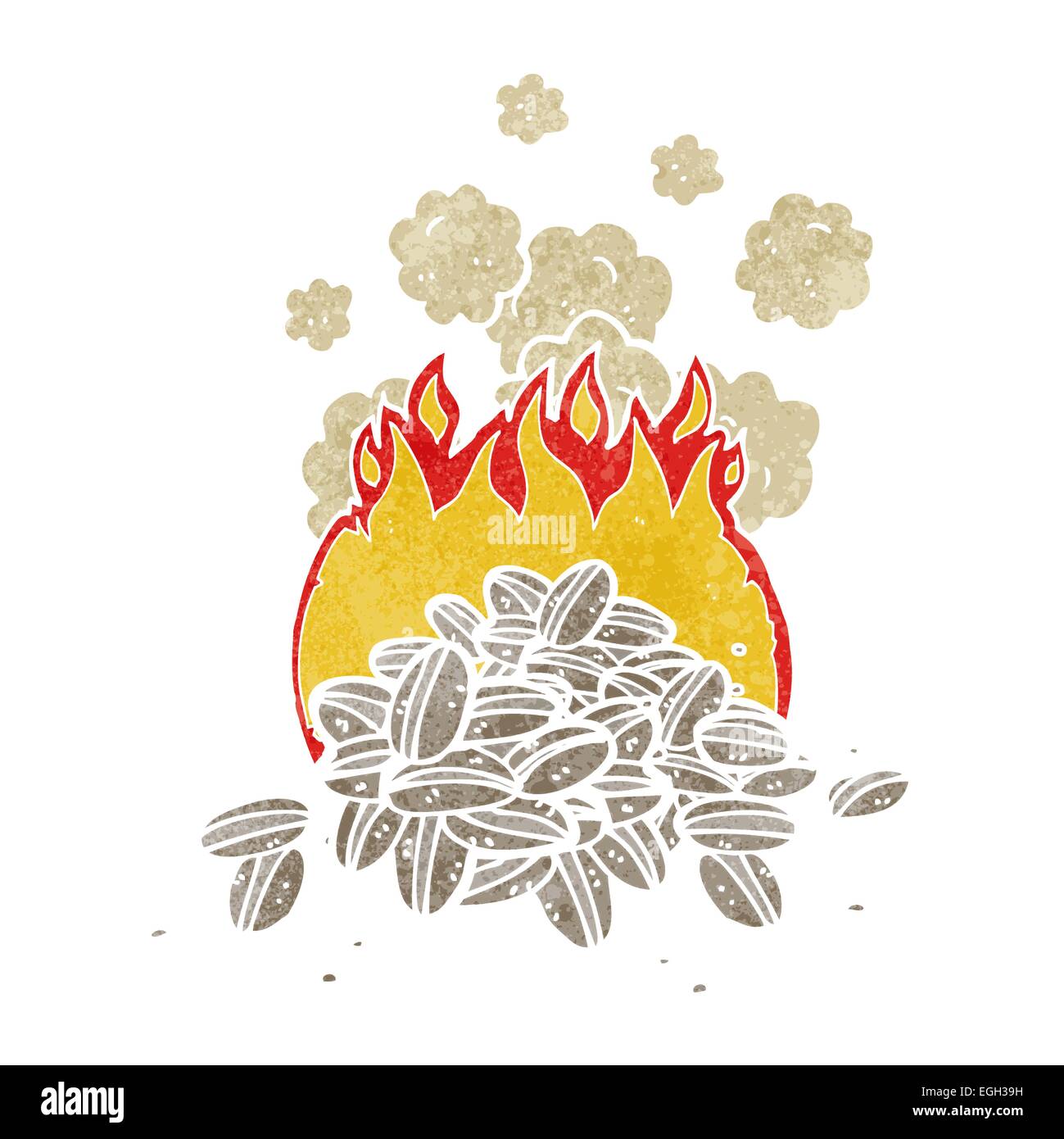 roasting coffee beans cartoon Stock Vector Image & Art - Alamy