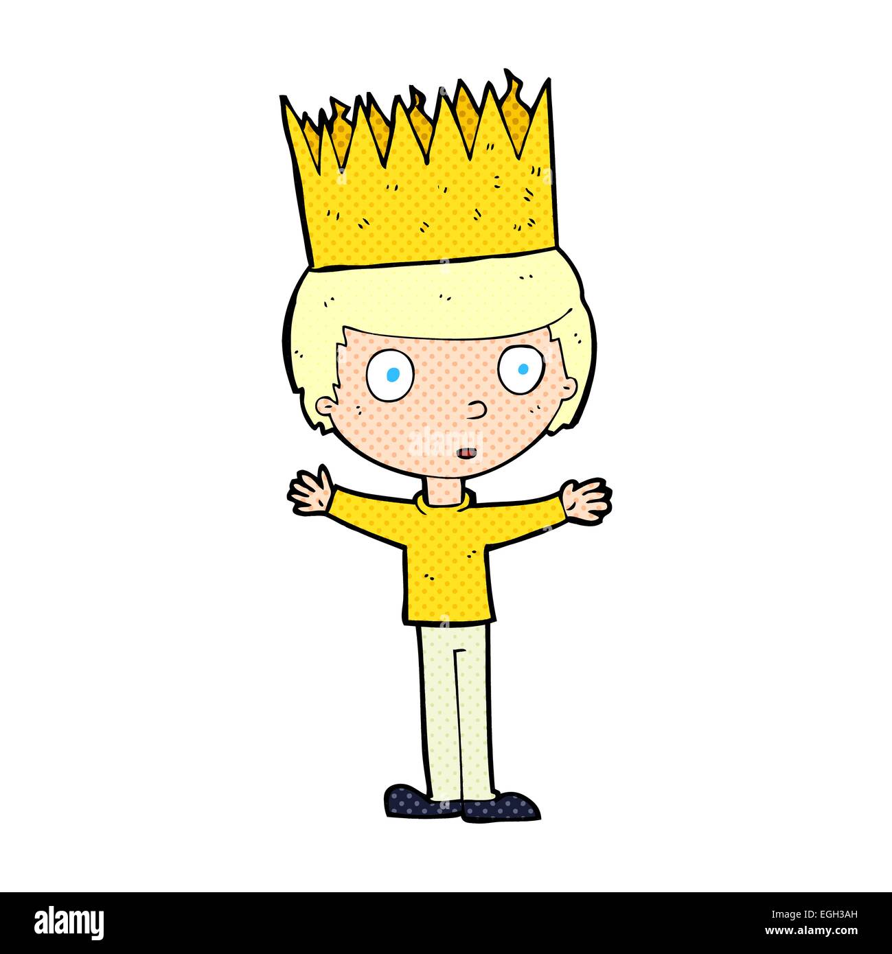 cartoon person wearing crown Stock Vector Image & Art - Alamy