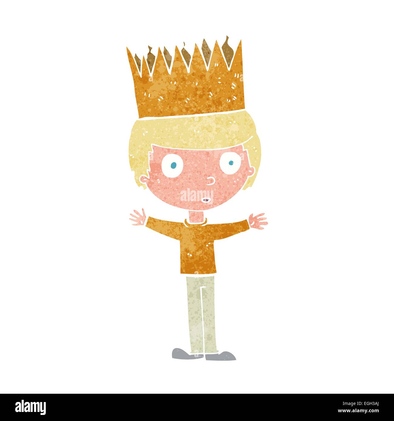 cartoon person wearing crown Stock Vector Image & Art - Alamy