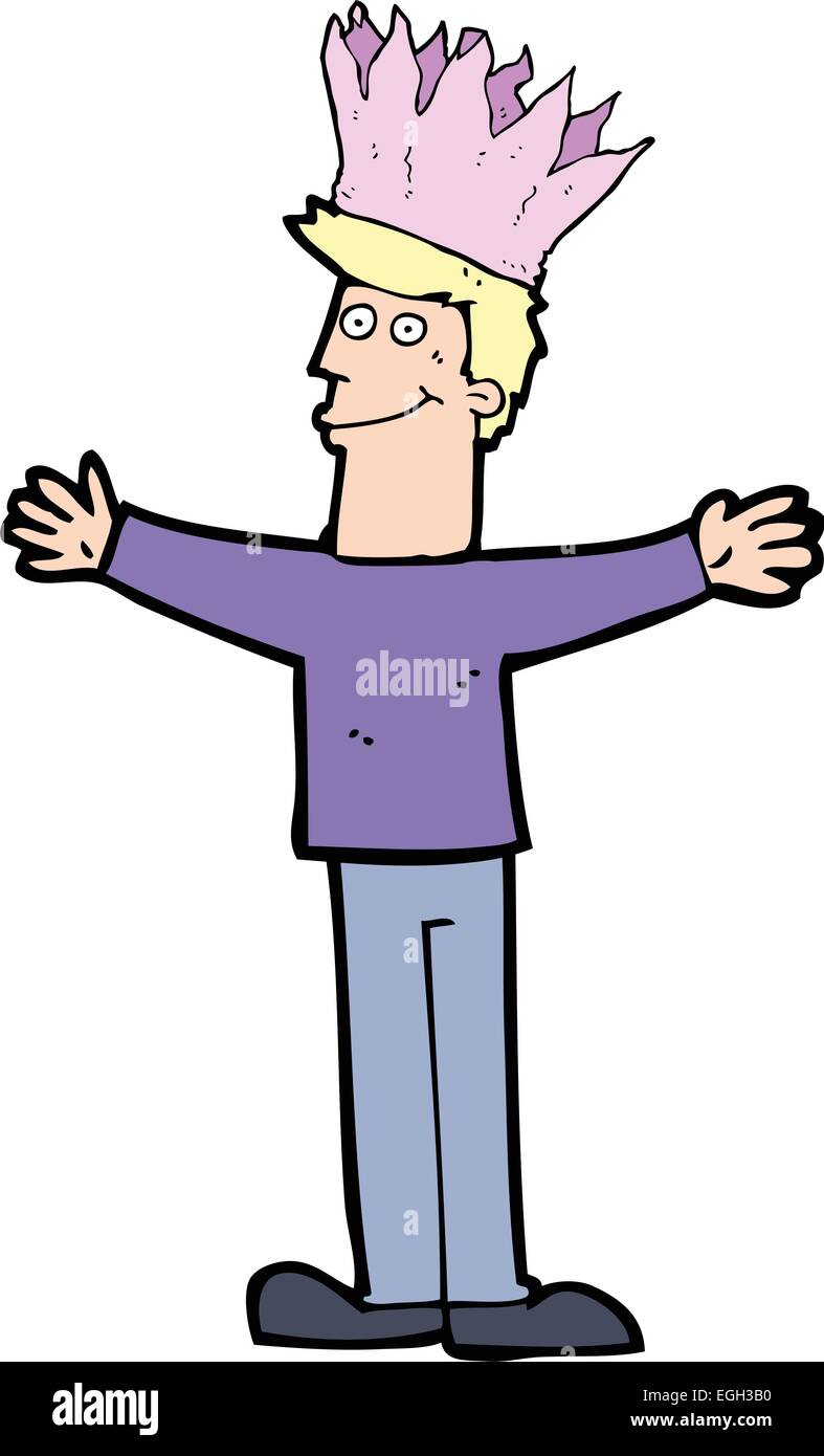 cartoon man in paper hat Stock Vector Image & Art - Alamy